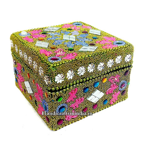 Lac Mirror Work Box (Product Code 1446) at Rs 158.00