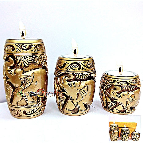 Handmade Tea Light set of 3pc (Product Code 1433) at Rs 1125.00