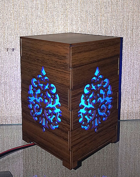 Wooden Engraved Lamp (Product Code 2375) at Rs 544.00