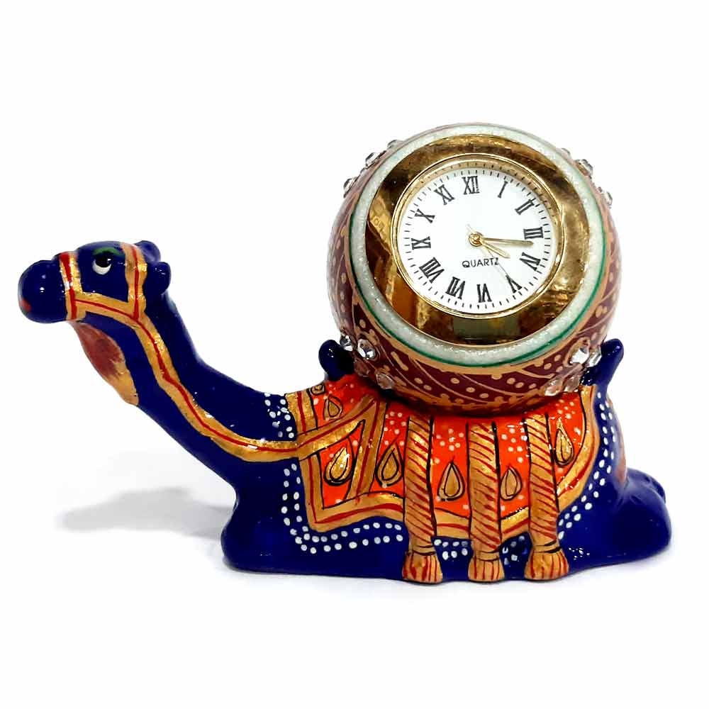 Meenakari Camel Clock (Product Code 1346) at Rs 748.00