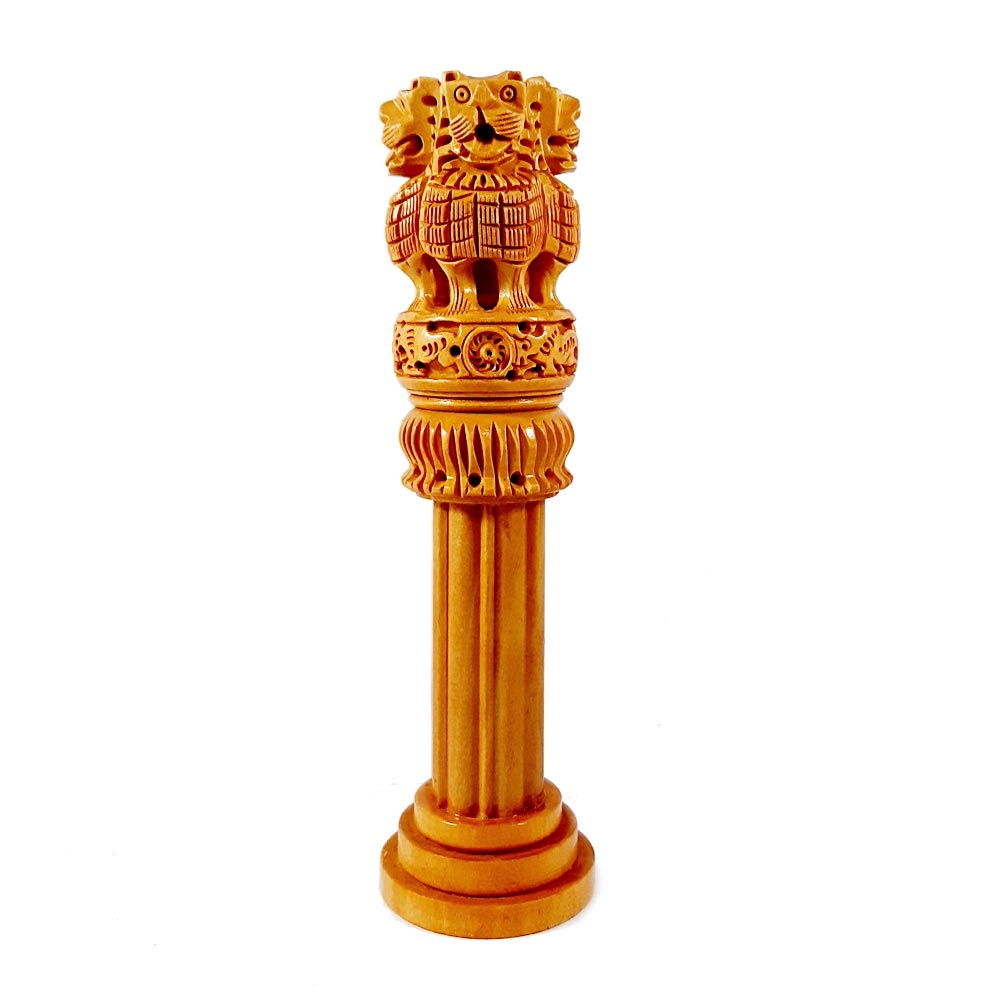 Wooden Ashoka pillar ( 20cm Height) (Product Code 1267) at Rs 288.00