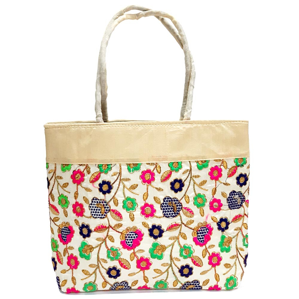 Floral Embroidery Handbag (Product Code 3076) at Rs 270.00